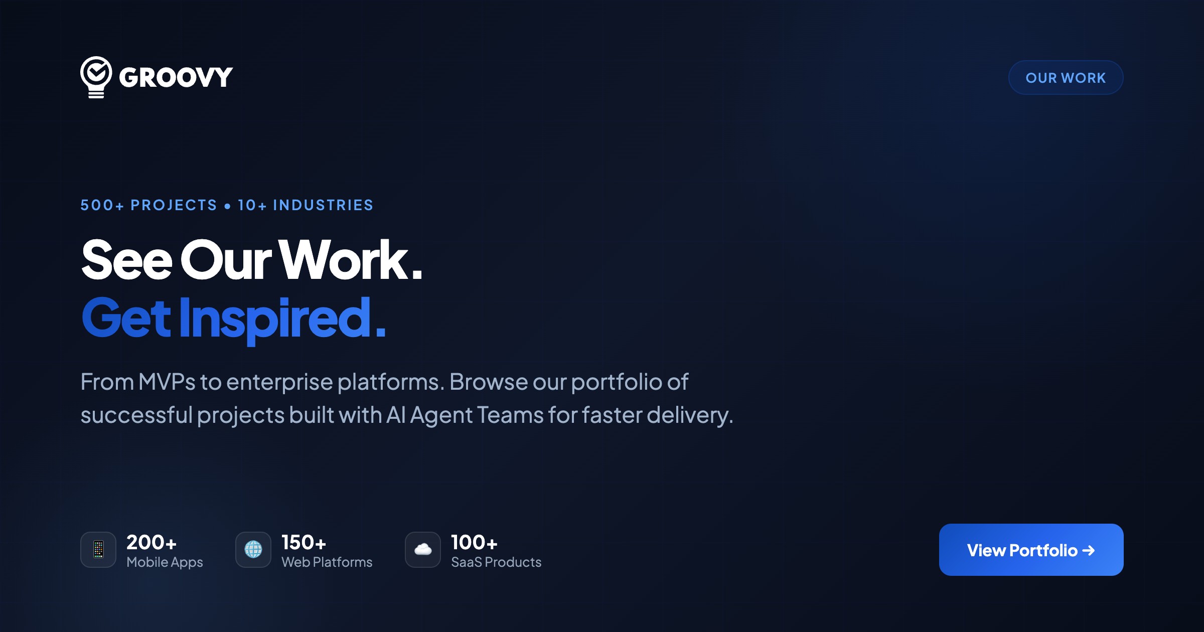 Our Work — Success Stories & Case Studies | Groovy Web